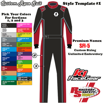 K1 RaceGear Custom Race Suit Template #1 SFI-5