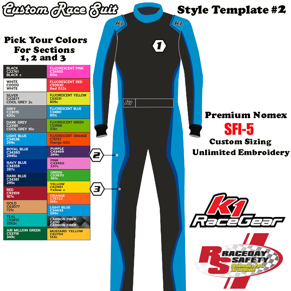 K1 Racegear Custom Race Suit Template #2 SFI-5