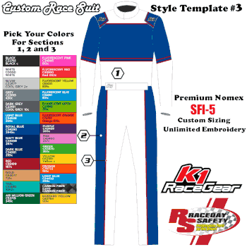 K1 RaceGear Custom Race Suit Template #3 SFI-5