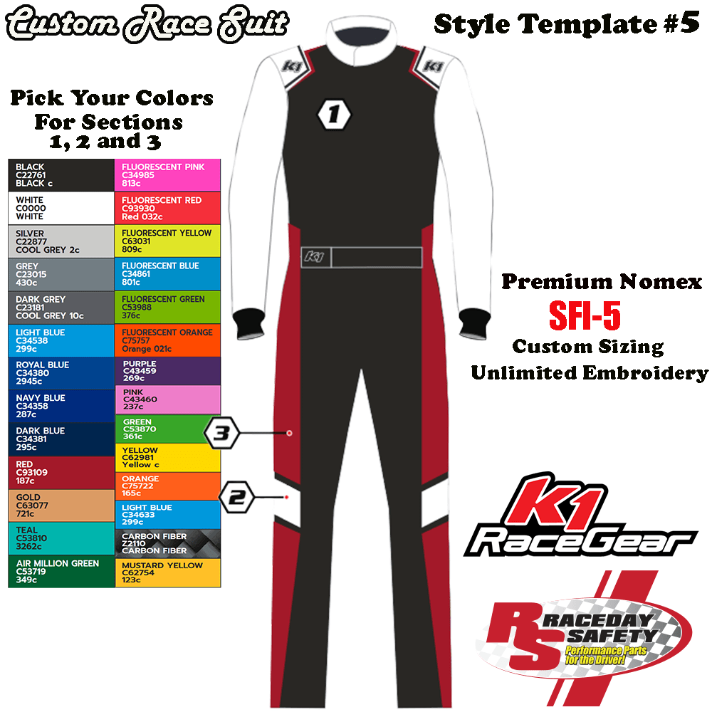 K1 RaceGear Custom Race Suit Template #5 SFI-5