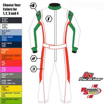 K1 RaceGear Custom Kart Race Suit Template No. 13