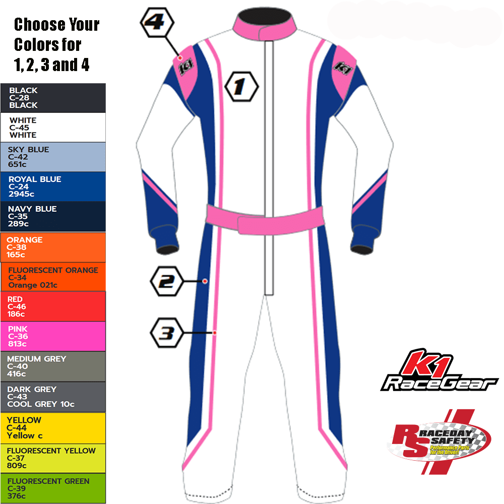 K1 RaceGear Custom Kart Race Suit Template No. 14