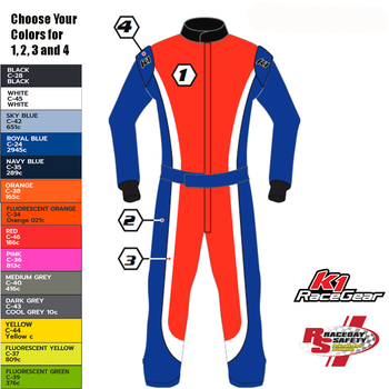 K1 RaceGear Custom Kart Race Suit Template No. 15