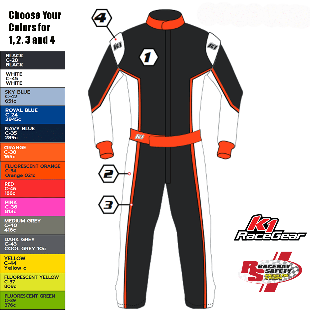 K1 RaceGear Custom Kart Race Suit Template No. 16