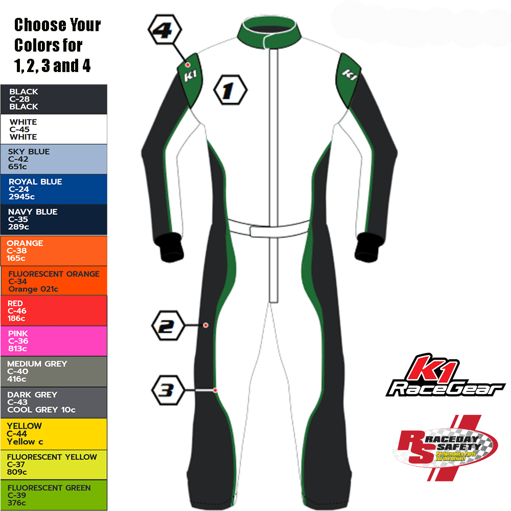 K1 RaceGear Custom Kart Race Suit Template No. 19