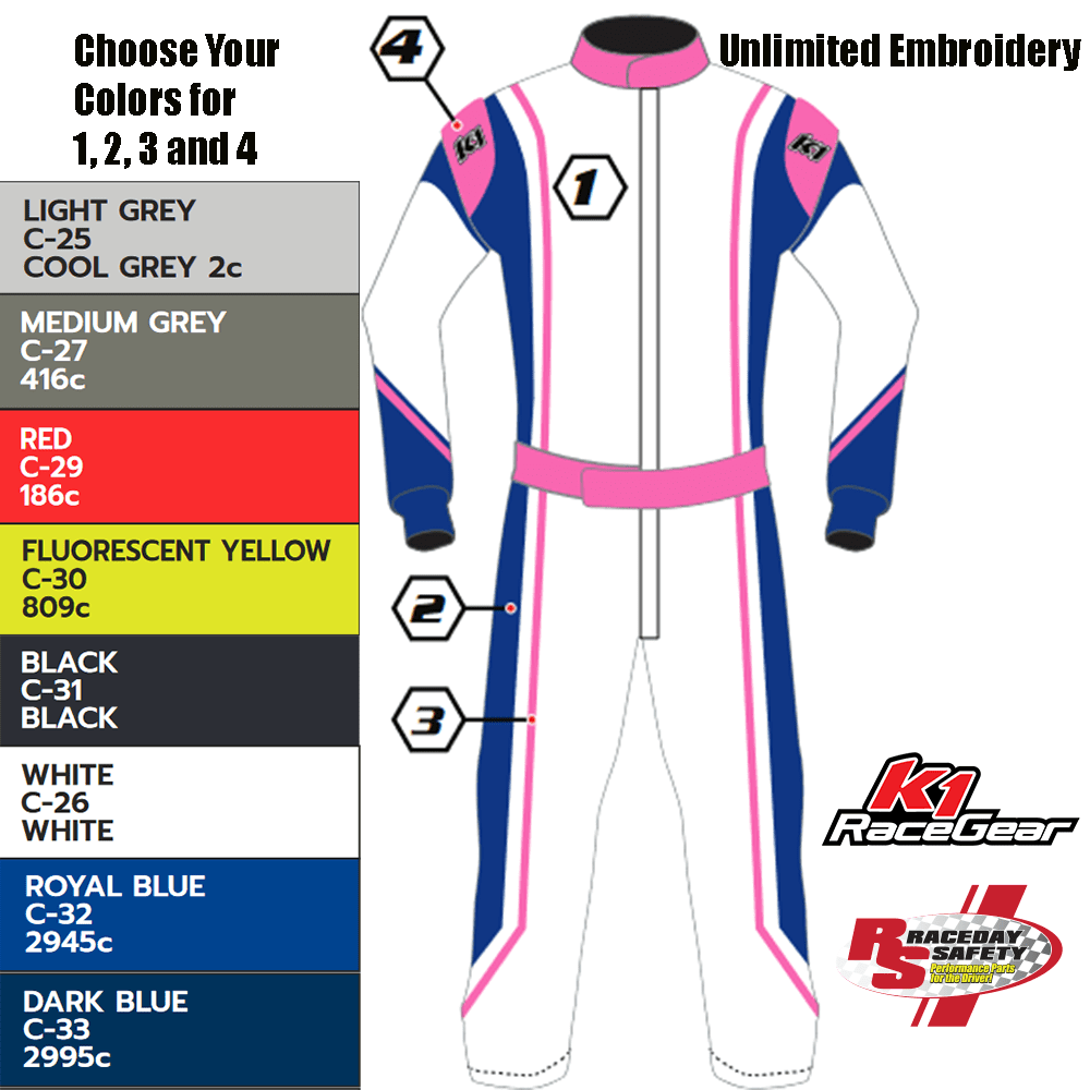 K1 RaceGear Custom Kart Race Suit Template No. 2
