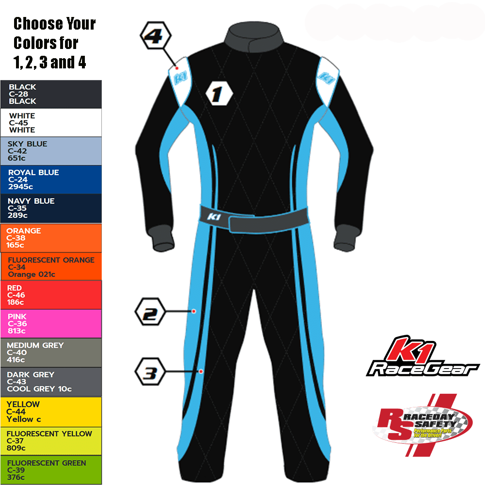 K1 RaceGear Custom Kart Race Suit Template No. 20