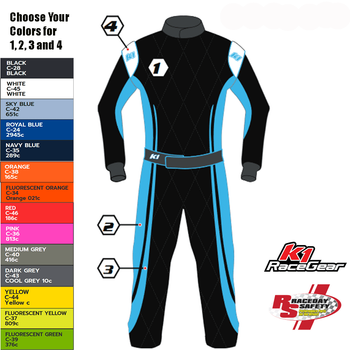 K1 RaceGear Custom Kart Race Suit Template No. 20