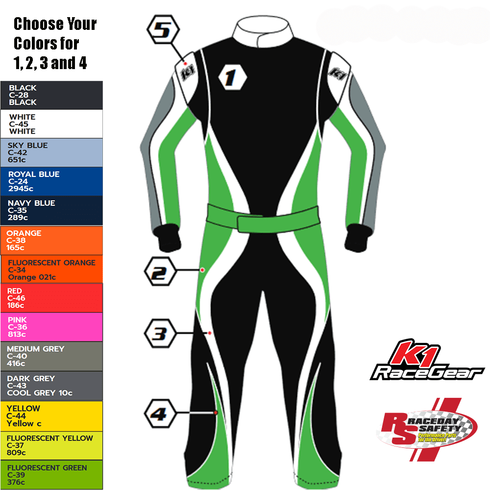 K1 RaceGear Custom Kart Race Suit Template No. 23