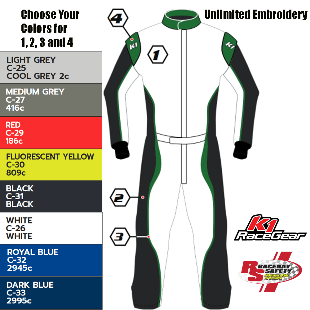 K1 RaceGear Custom Kart Race Suit Template No. 7