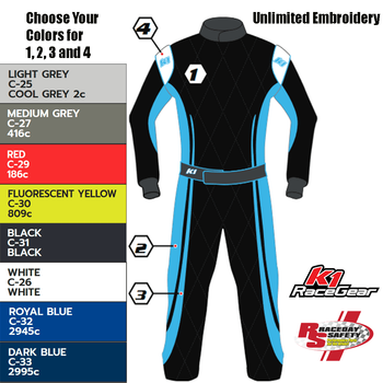 K1 RaceGear Custom Kart Race Suit Template No. 8
