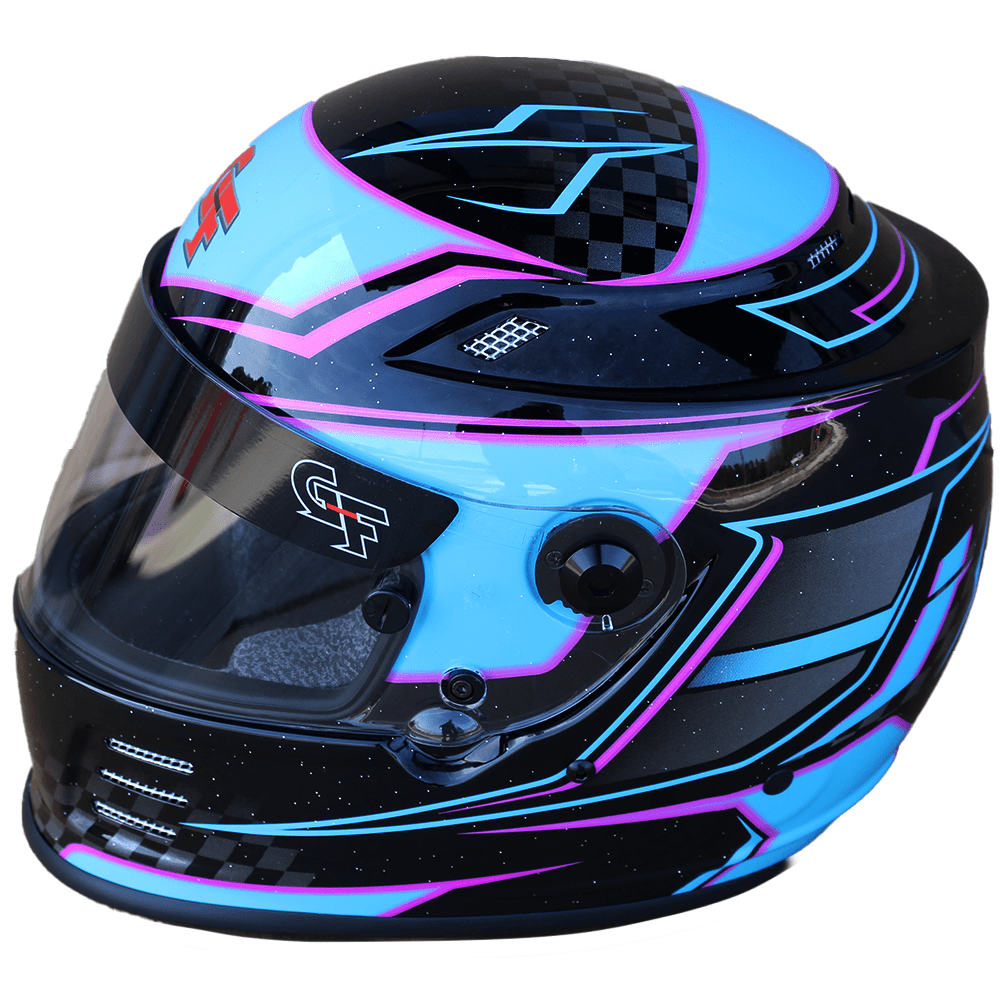 G-Force Revo Graphics SA2020 Racing Helmet Black/Blue