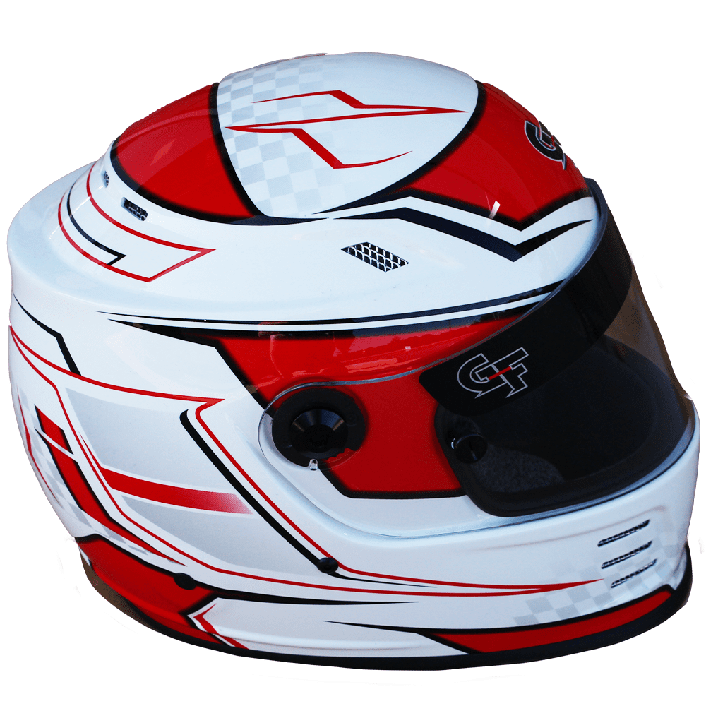 G-Force Revo Graphics SA2020 Racing Helmet Red/White