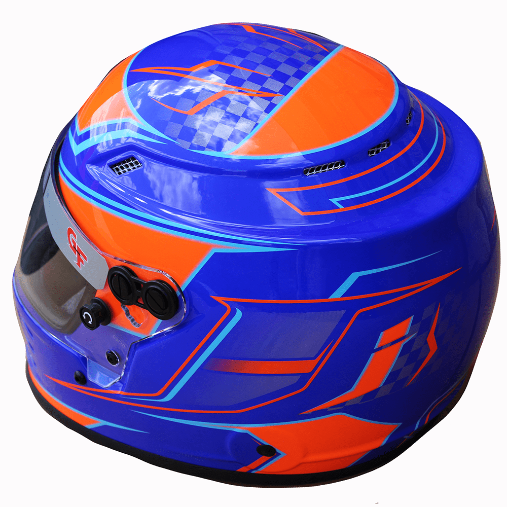 G-Force Rookie Graphics SFI Helmet Blue/Orange