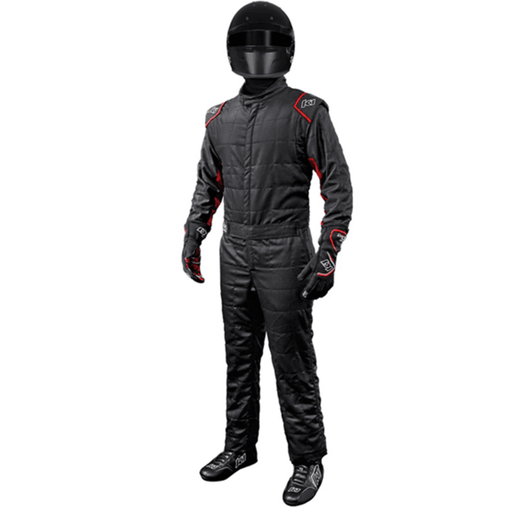 K1 RaceGear Outlaw Adult One-Piece Fire Suit Black/Red