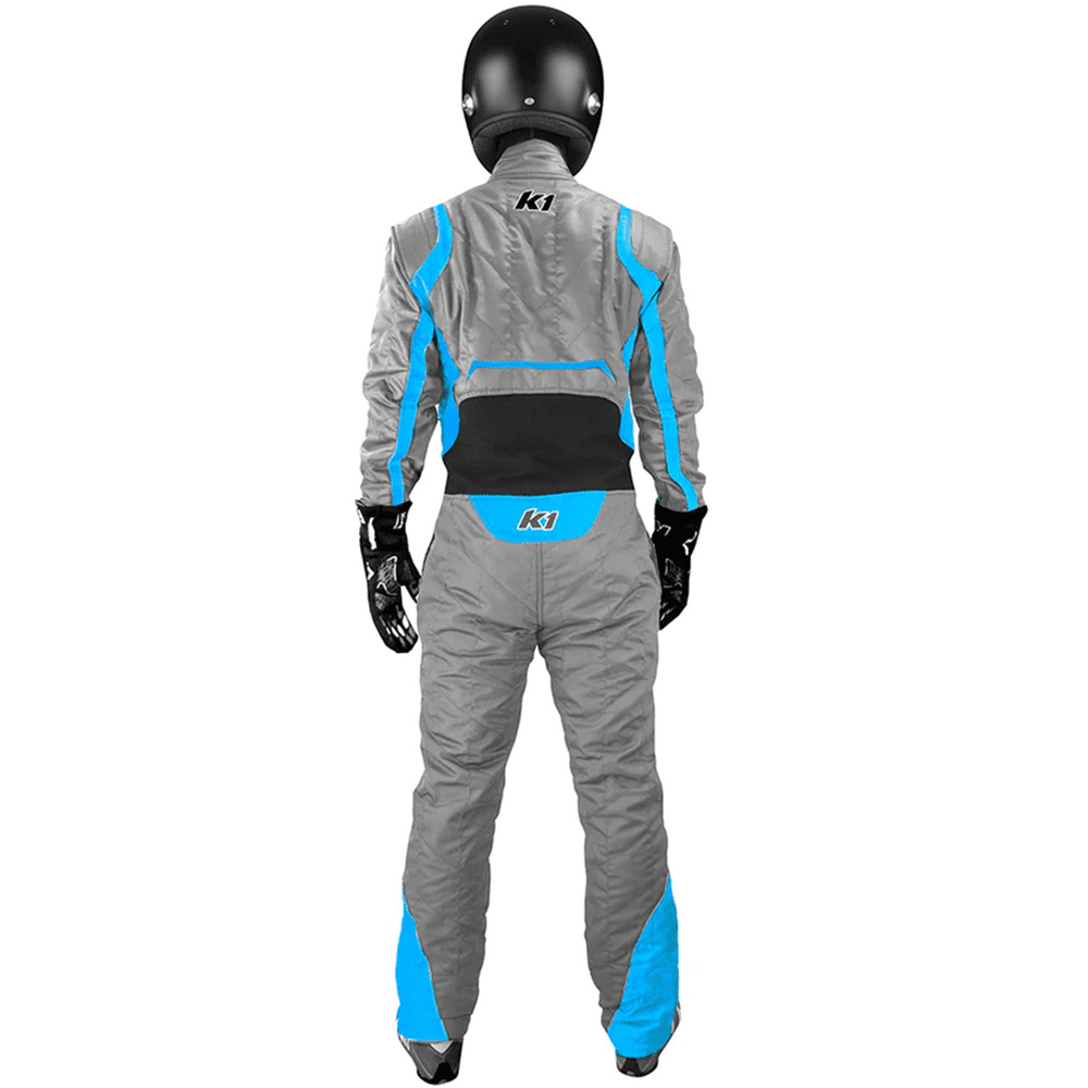 K1 RaceGear Precision 2 Auto Racing Suit Gray/Flo Blue