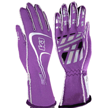 K1 RaceGear Track 1 Nomex® Racing Gloves SFI 3.2A/5 Purple