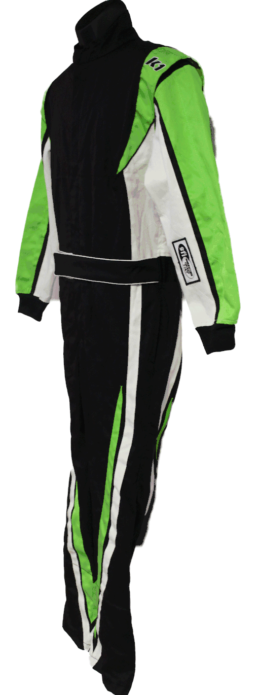 K1 RaceGear VORTEX Racing Suit In Green/Black/White