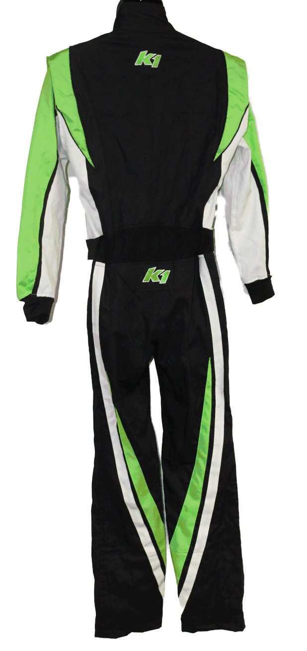 K1 RaceGear VORTEX Racing Suit In Green/Black/White