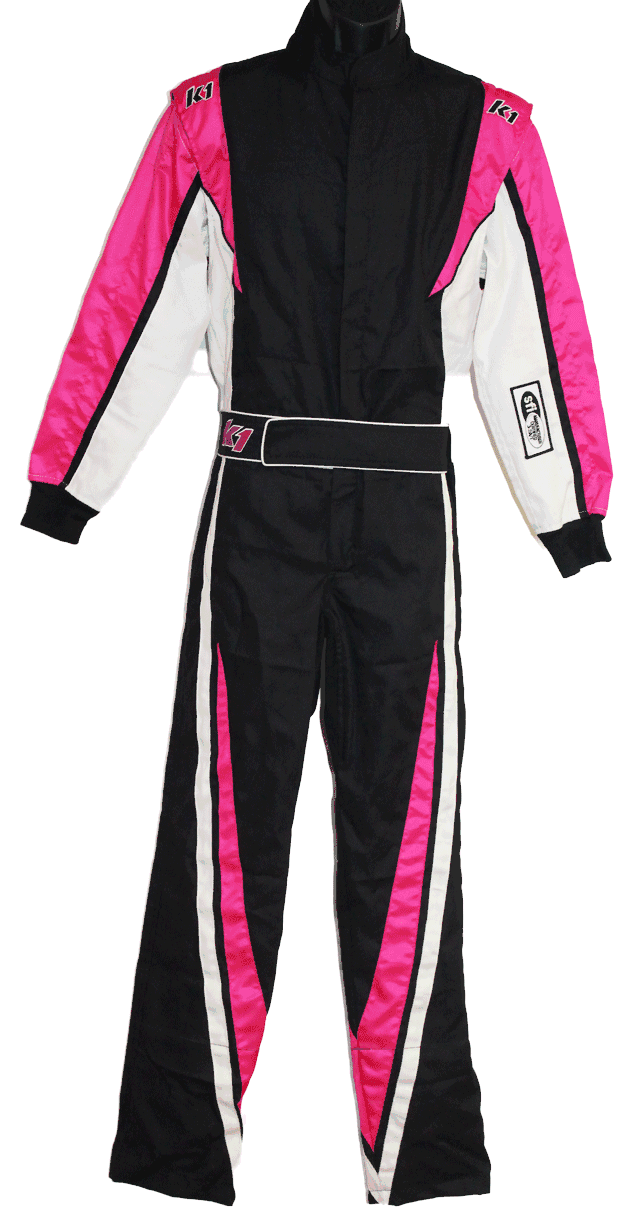K1 RaceGear VORTEX Racing Suit In Pink/Black/White