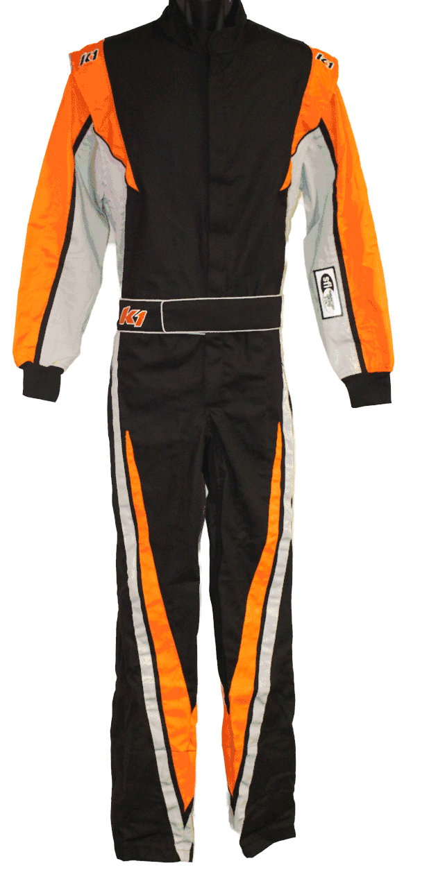 K1 RaceGear VORTEX Racing Suit In Orange/Gray/Black