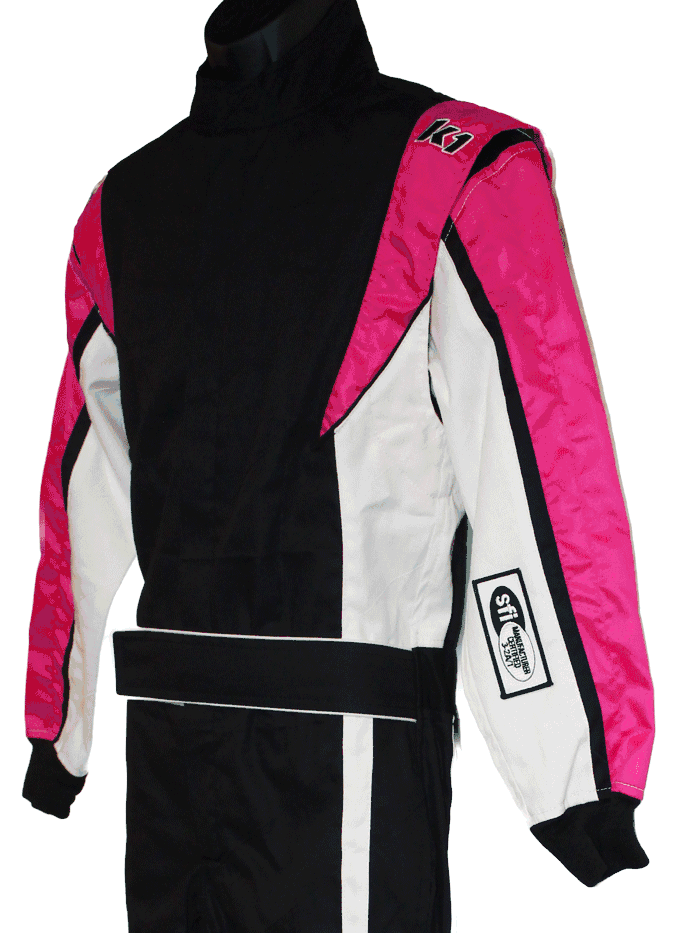 K1 RaceGear VORTEX Racing Suit In Pink/Black/White