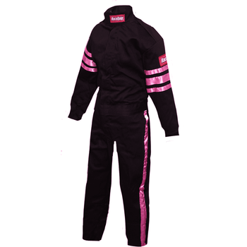 RaceQuip Pro-1 Kids SFI-1 Racing Suit Black/Pink