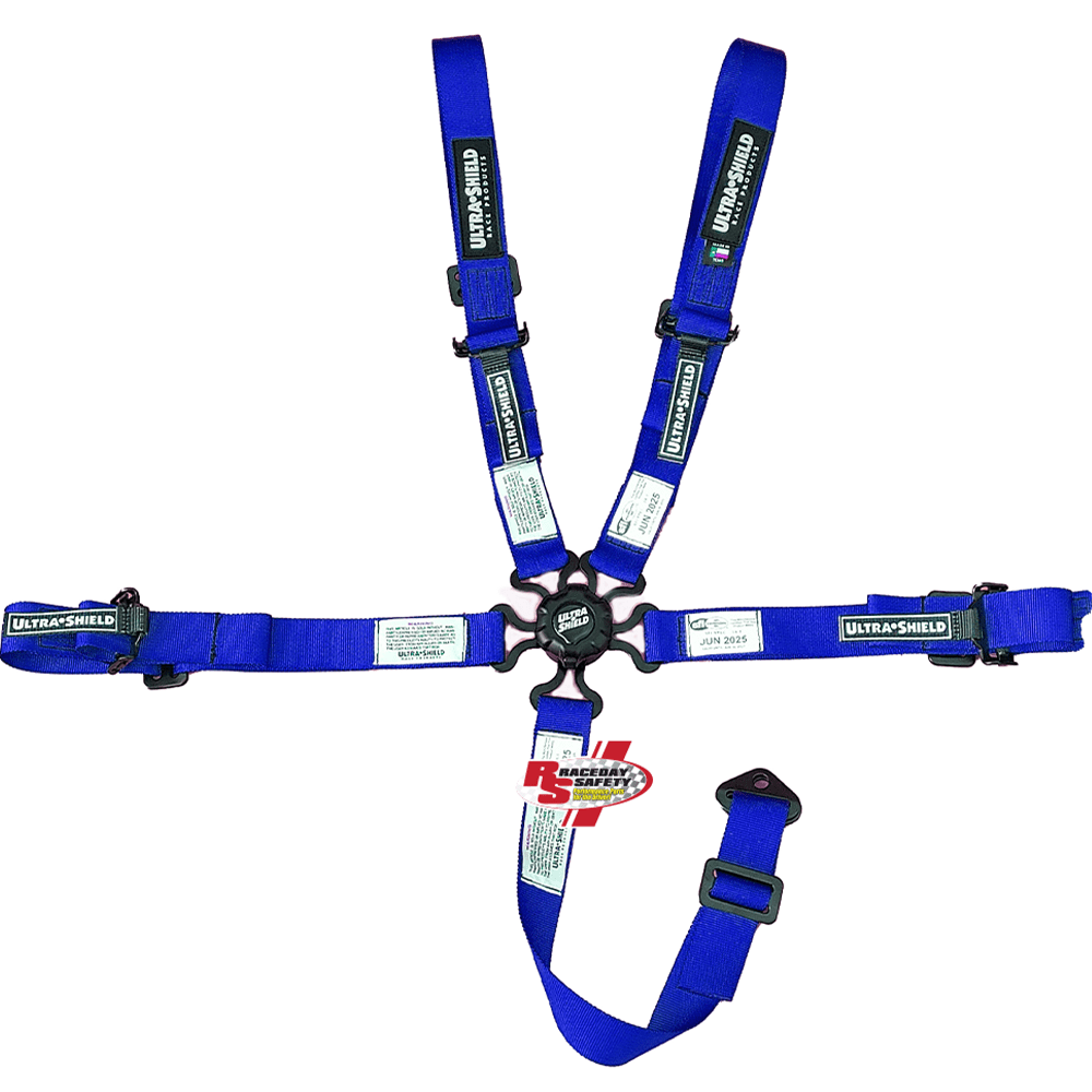 Ultra Shield Junior 5 Point Camlock Racing Seat Belts Blue SFI 16.1