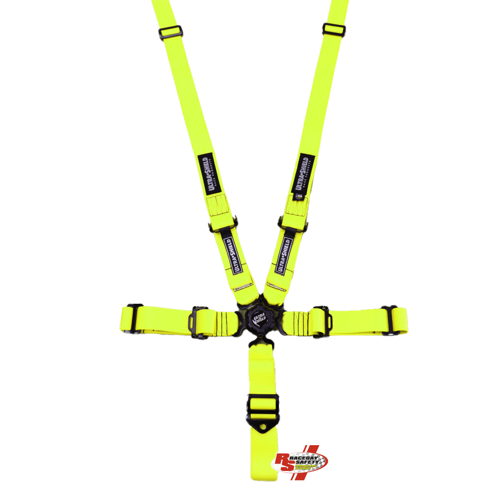Ultra Shield Junior 5 Point Camlock Racing Seat Belts Fluorescent ...