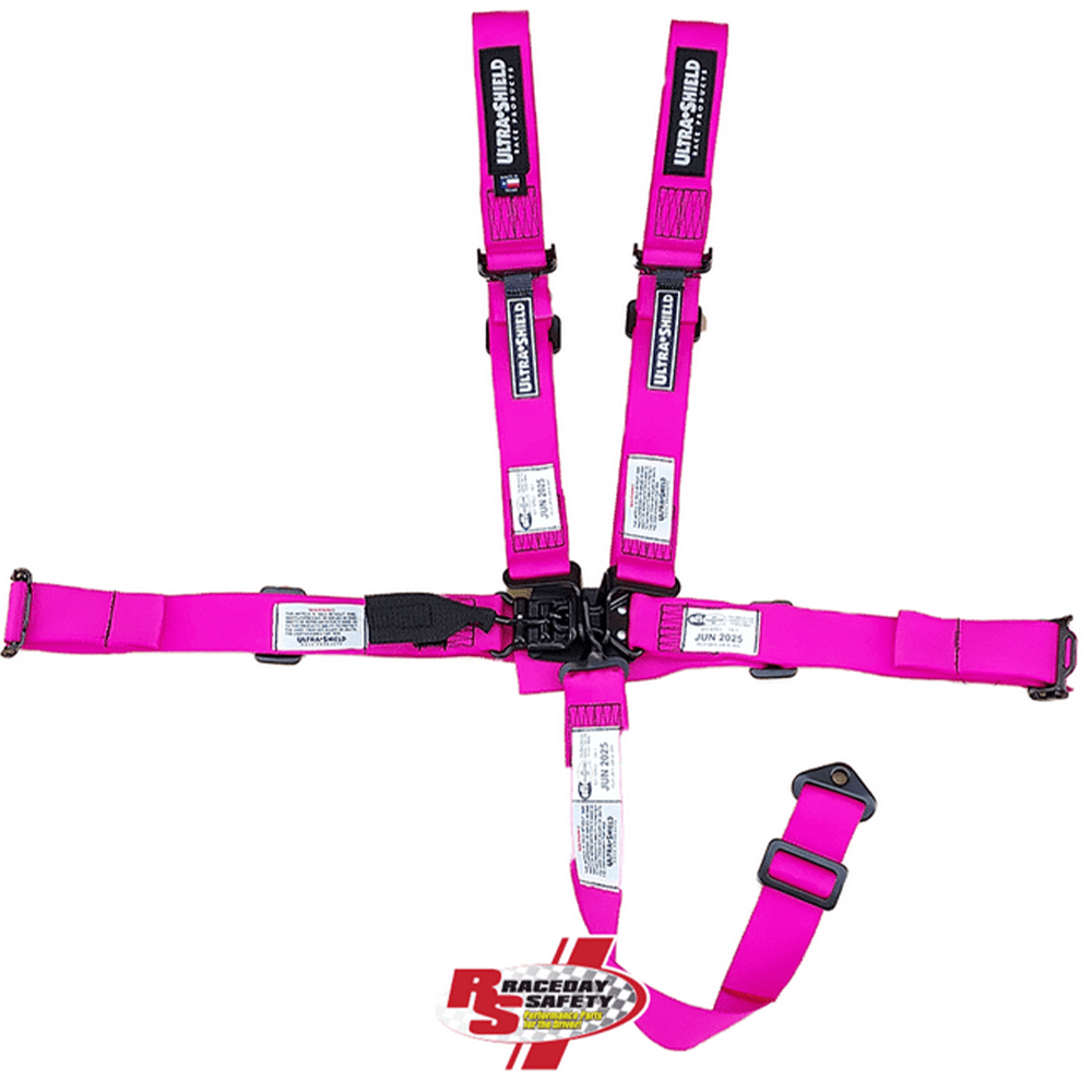 Ultra Shield Junior 5 Point Latch and Link Racing Seat Belts Magenta ...