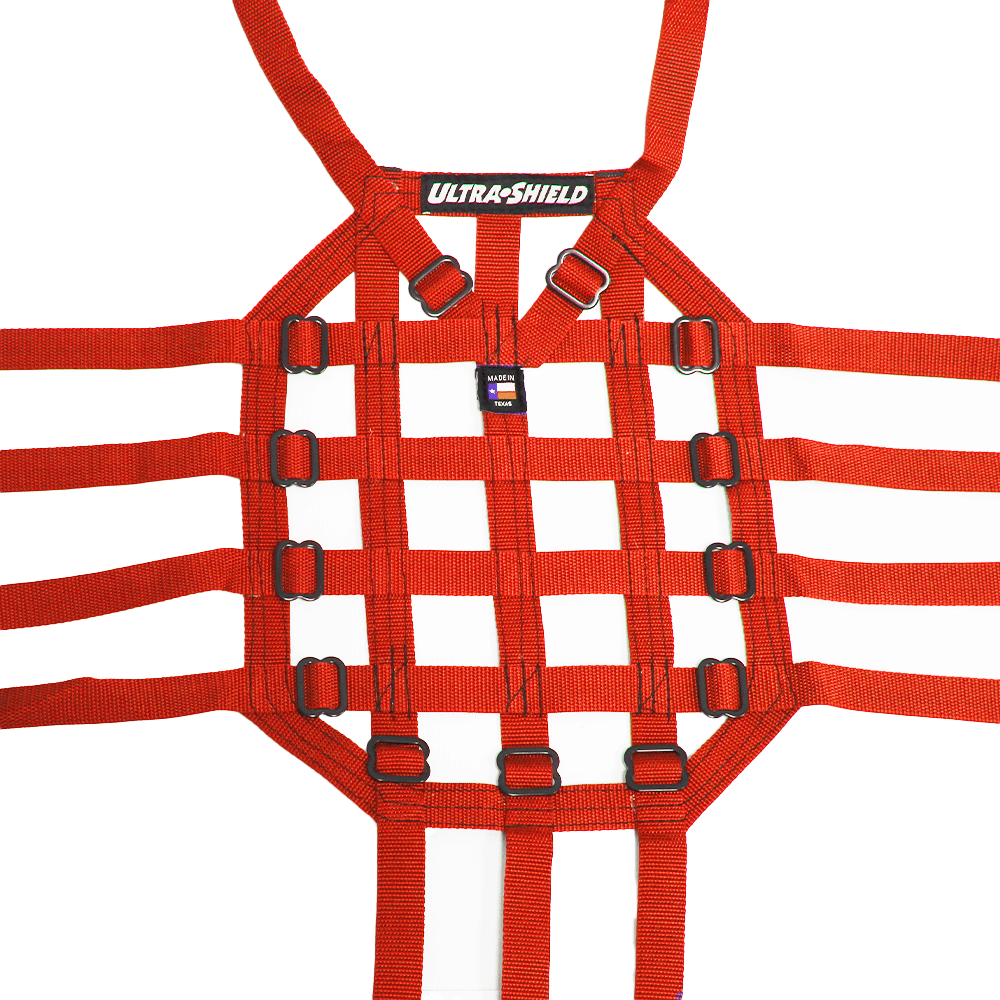 Ultra Shield Quarter Midget Roll Cage Roof Net Red
