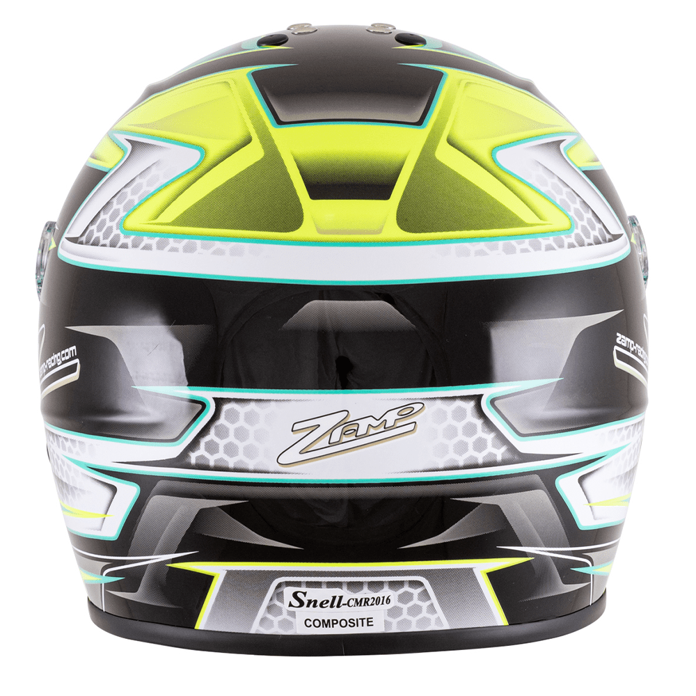 Zamp RZ-42Y Youth Race Helmet Green/Silver Graphic