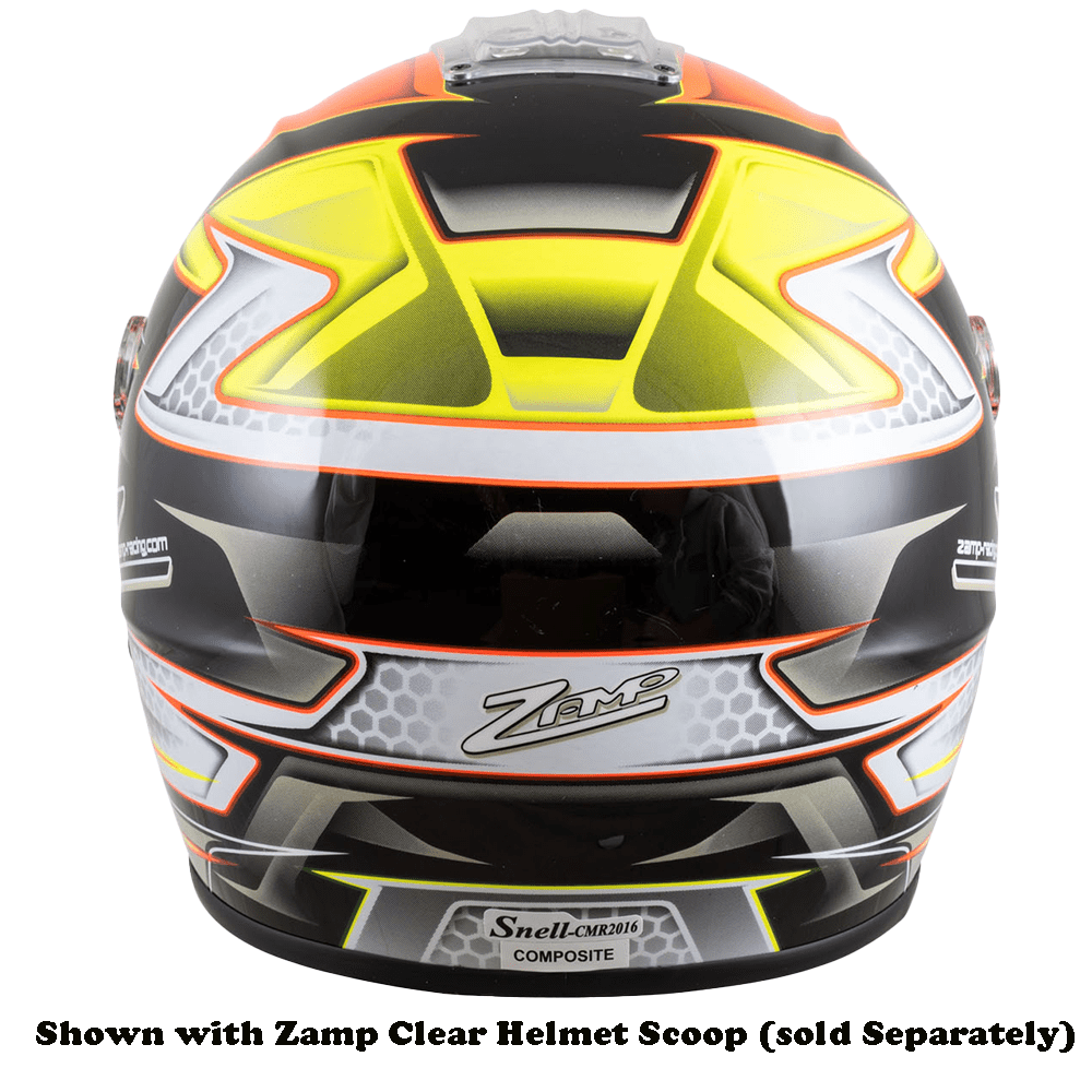 Zamp RZ-42Y Snell CMR2016 Youth Race Helmet Orange/Yellow Graphic