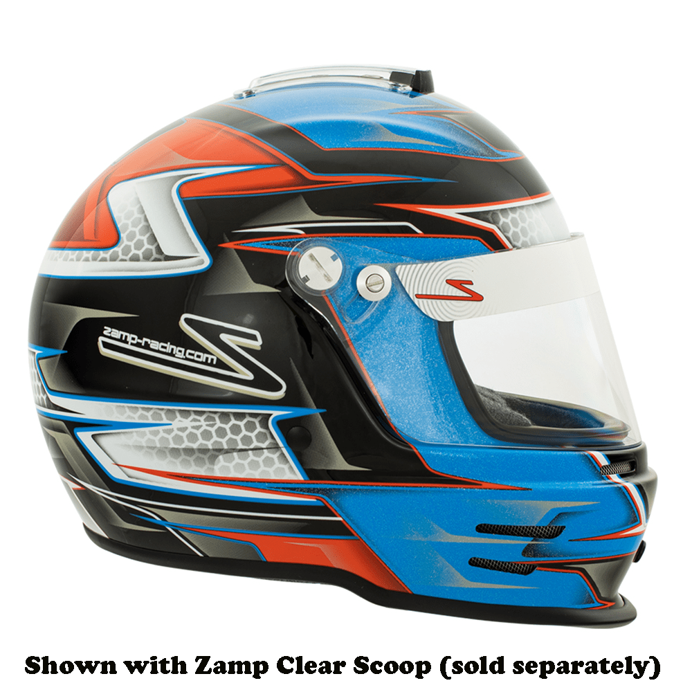 Zamp RZ-42Y Youth Race Helmet Orange/Blue Graphic