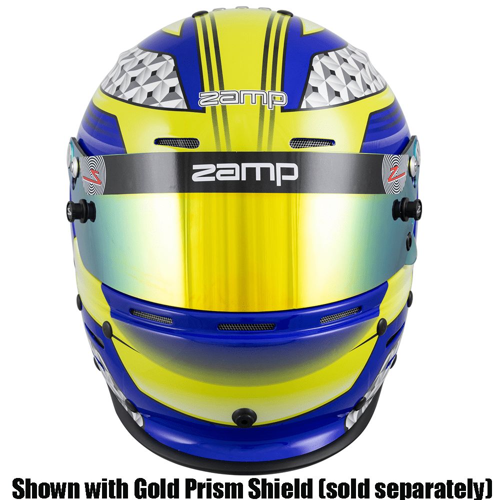 Zamp RZ-62 Racing Helmet Blue/Green---Snell SA2020