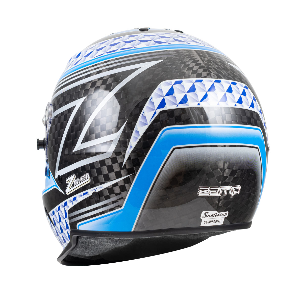 Zamp RZ-65D Carbon Flo Blue Graphic Racing Helmet SA2020