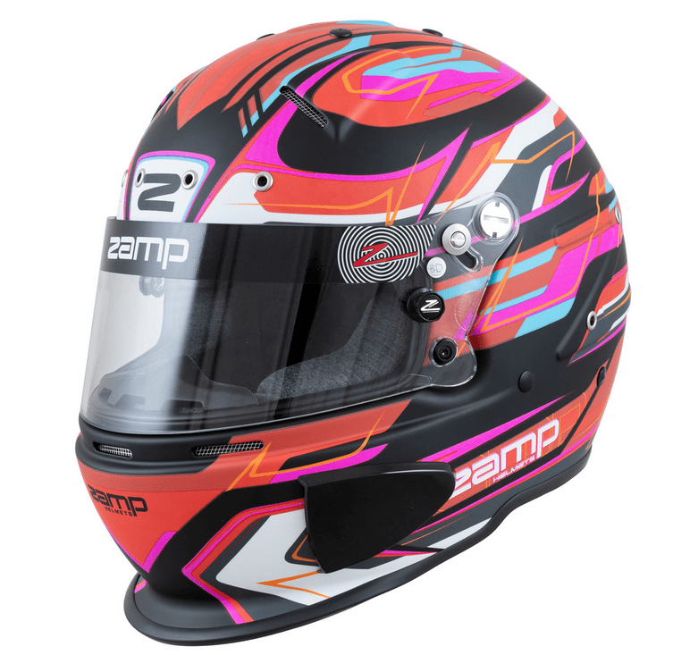 Zamp RZ-70E Switch Racing Helmet Matte Red/Black/Blue---Snell SA2020 ...