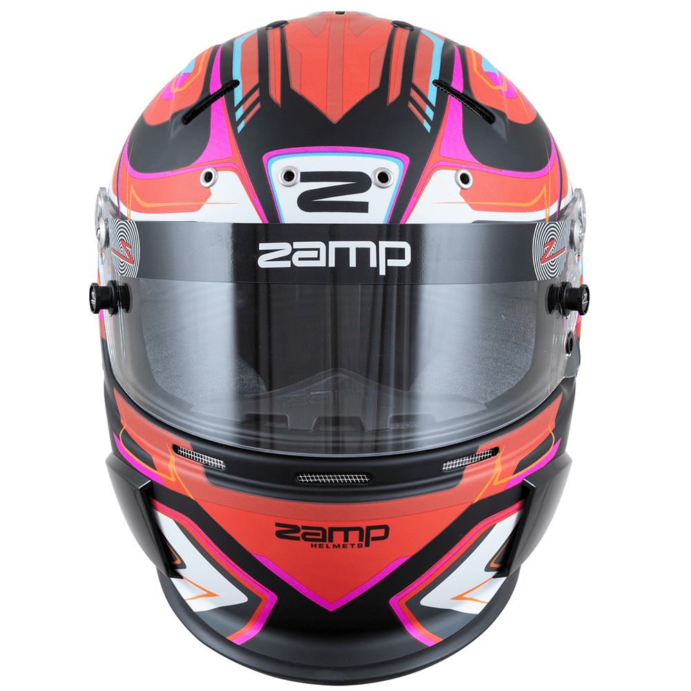 Zamp RZ-70E Switch Racing Helmet Matte Red/Black/Blue---Snell SA2020 ...