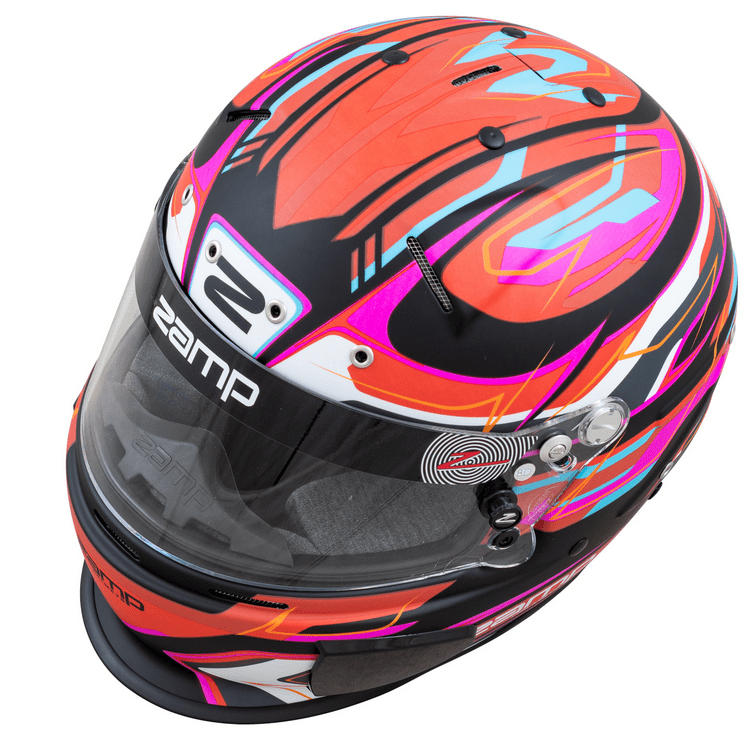 Zamp RZ-70E Switch Racing Helmet Matte Red/Black/Blue---Snell SA2020 ...