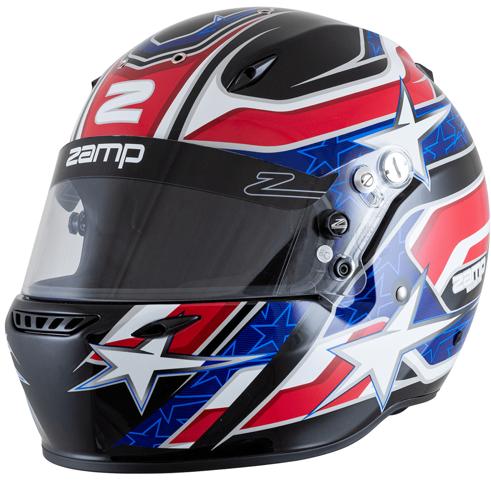 Zamp ZR-72 Graphic Helmet Gloss Black/Red/Blue