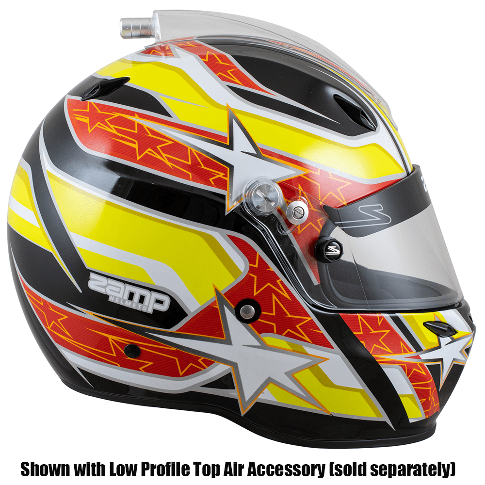 Zamp ZR-72 Graphic Helmet Gloss Black/Yellow/Orange