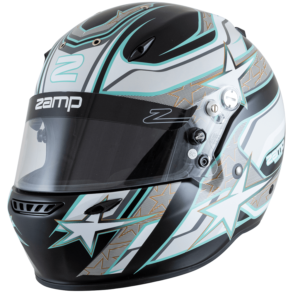 Zamp ZR-72 Graphic Helmet Matte Black/Gray/Light Gray