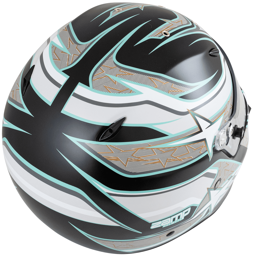 Zamp ZR-72 Graphic Helmet Matte Black/Gray/Light Gray