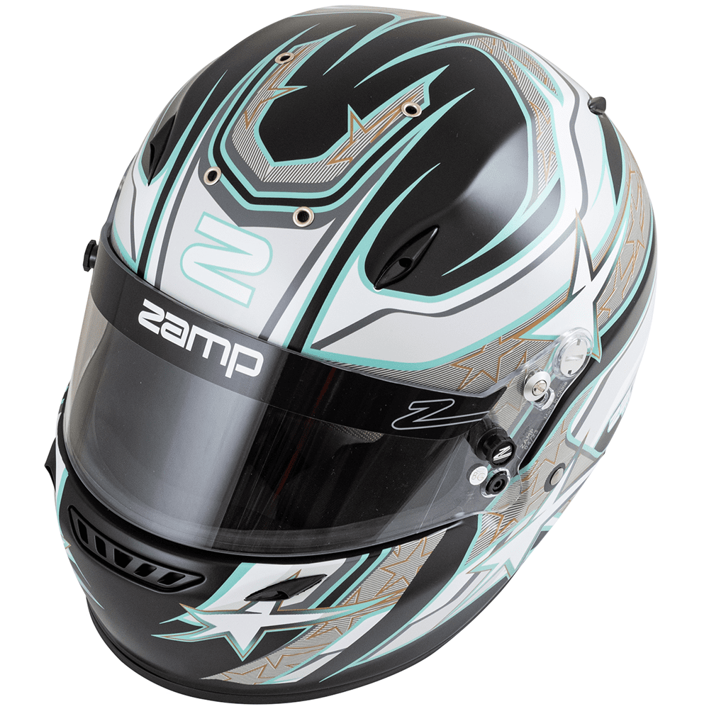 Zamp ZR-72 Graphic Helmet Matte Black/Gray/Light Gray