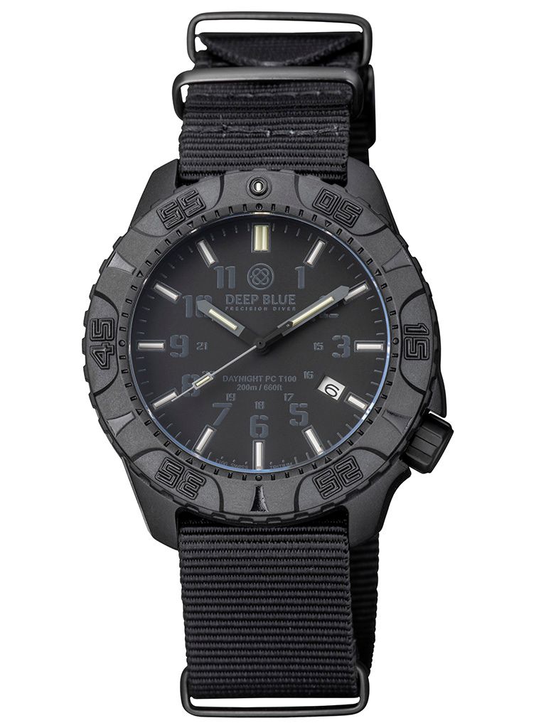 DAYNIGHT DIVER PC TRITIUM AUTOMATIC WATCH STEALTH BEZEL - STEALTH DIAL ...