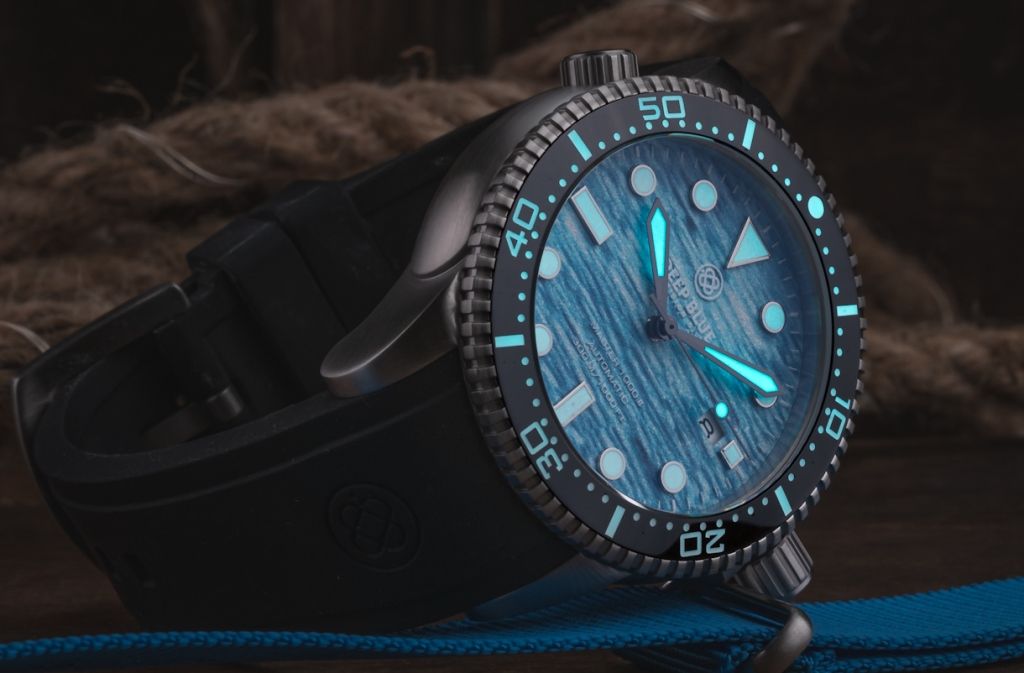 DIVER 1000 II 40MM AUTOMATIC DIVER BLACK CERAMIC BEZEL OCEAN AQUA BLUE ...