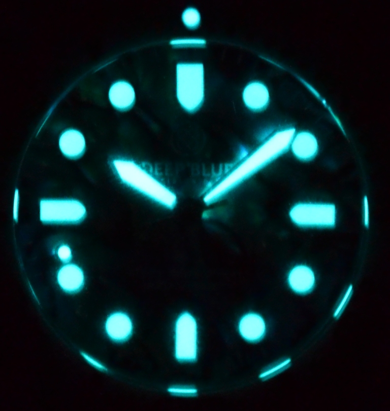 LADIES “LIZZY BLUE” – DIVER CERAMIC BLACK/WHITE BEZEL – WHITE MOTHER OF ...