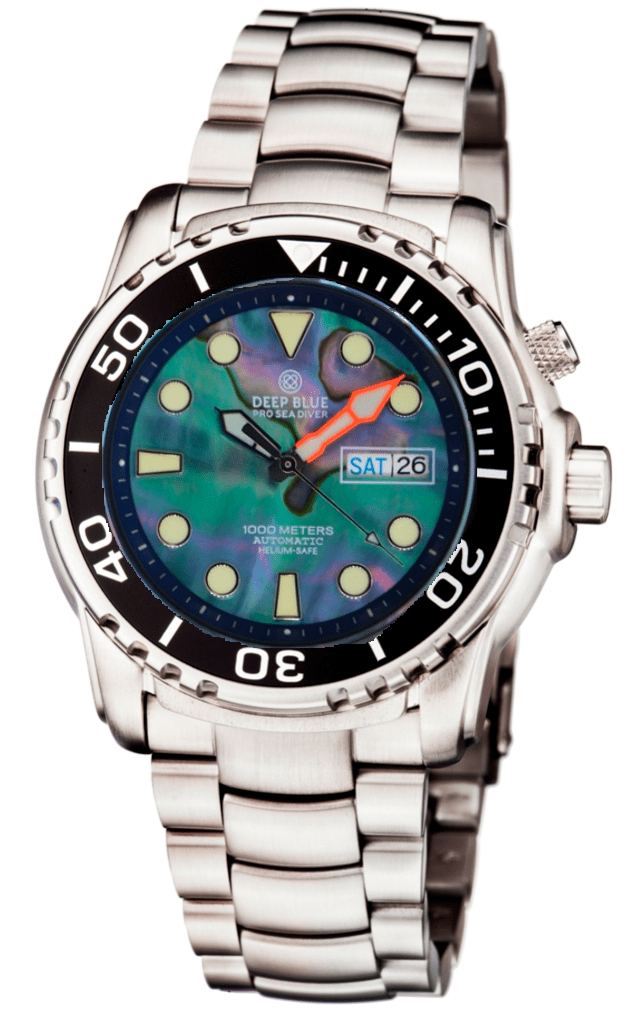 New Pro Sea Diver Abalone and White MOP WIth Ceramic Bezel | WatchinTyme