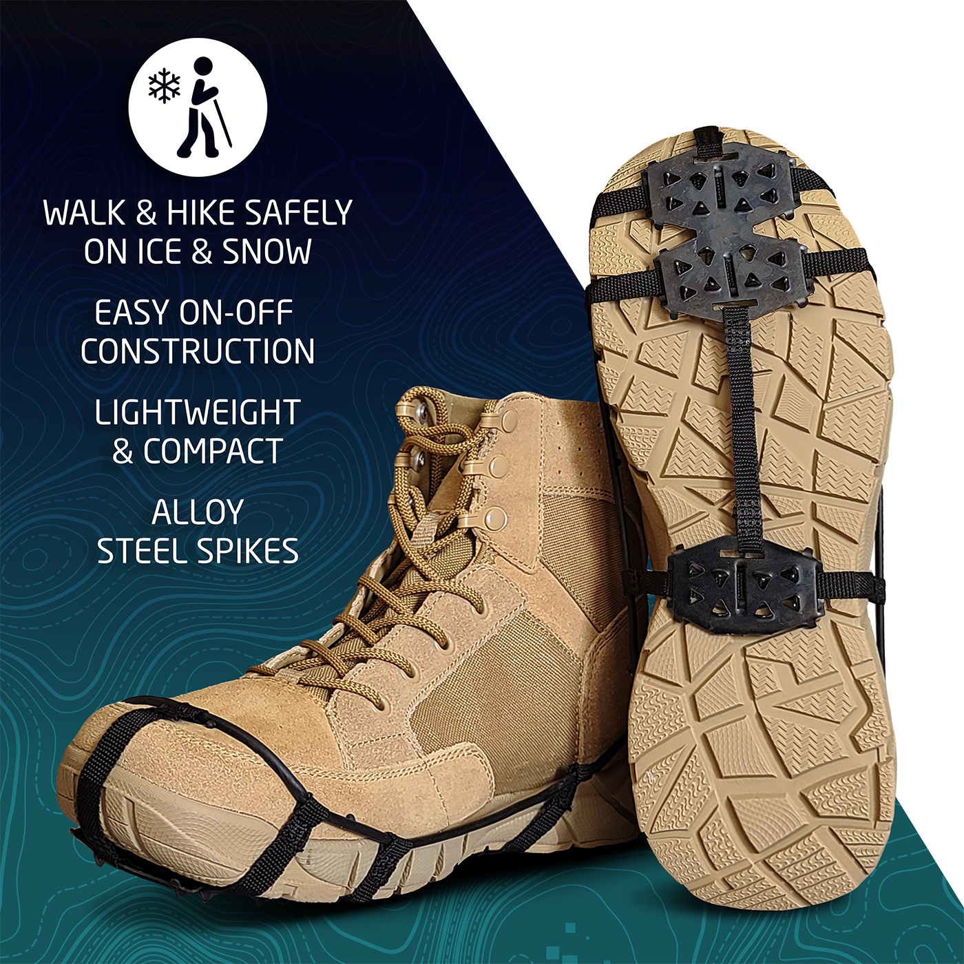 Action Traction Hiking Ice Cleat Crampons - The Warming Store