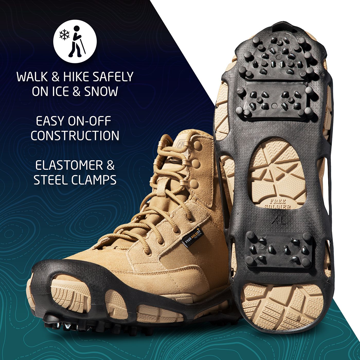 Action Traction Slip-on Ice Traction Cleats for Shoes - The Warming Store